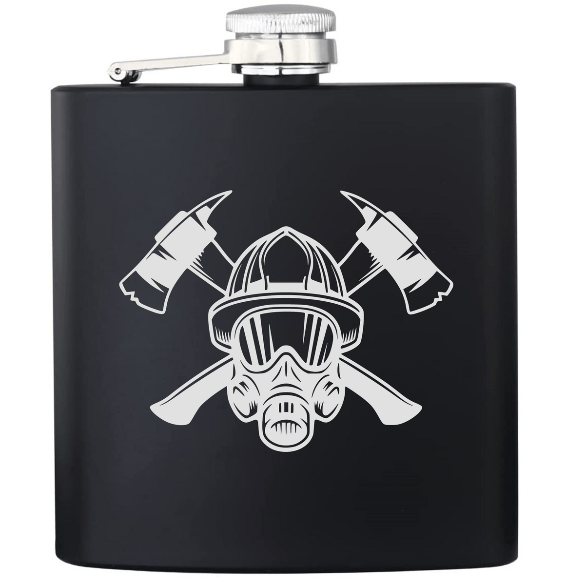 Fire Fighter and Axes Flask funny gifts for him dad gift — Base Kreations
